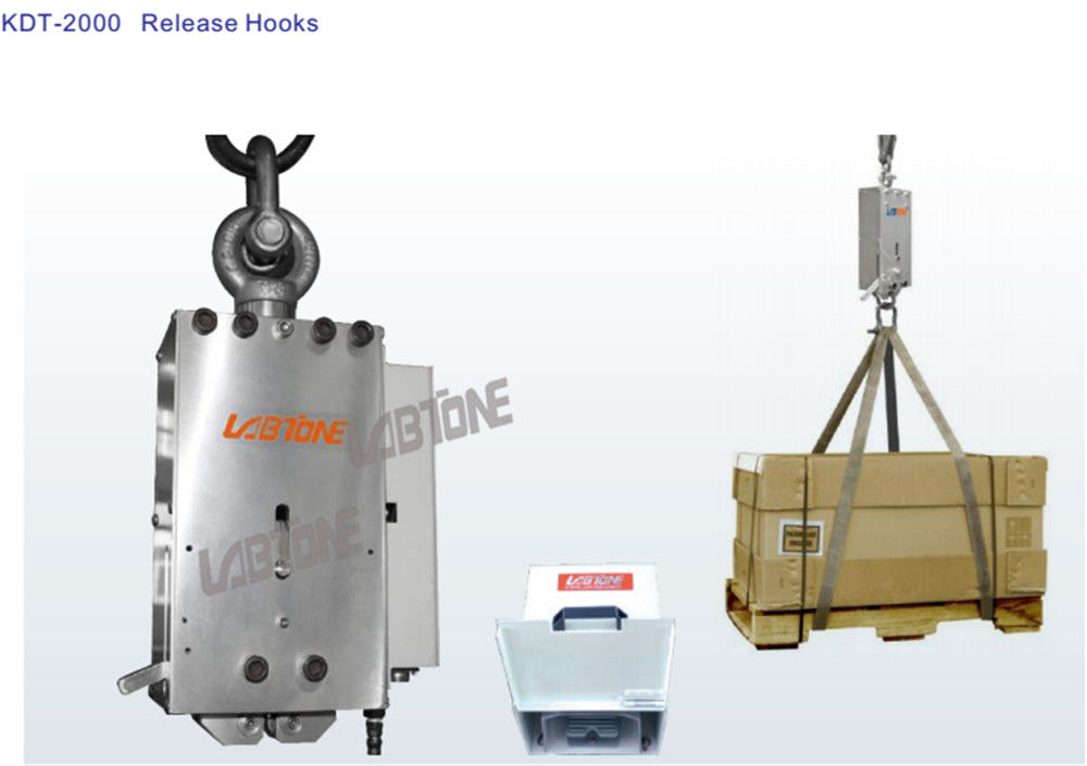 CE Certified Drop Test Release Hooks For Heavy Package Testing up to 1500kg